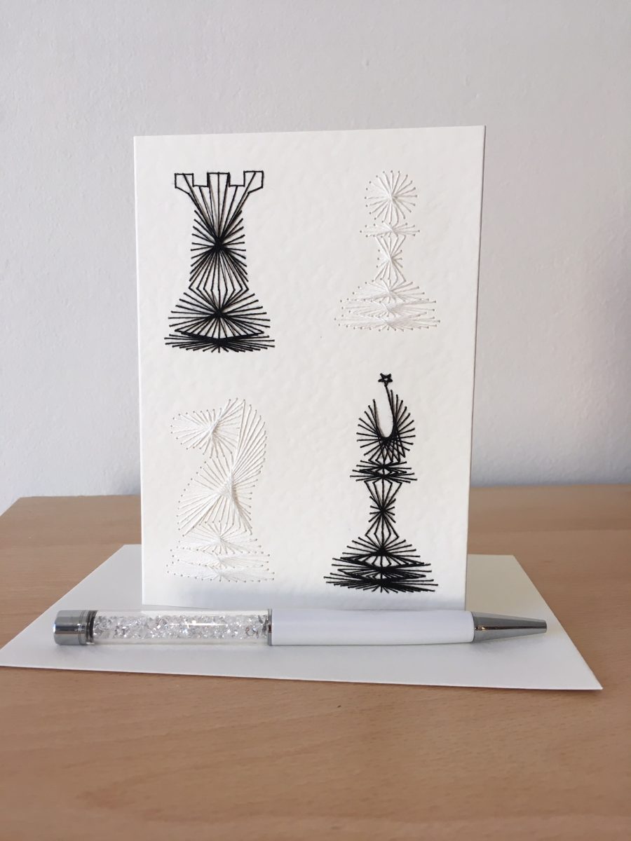 Chess Greeting Card| Handmade| Birthday| Black And White - Crafter's ...