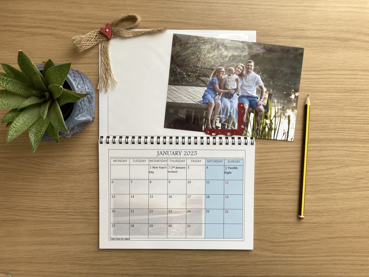 Personalised Slip In Photo Calendar A5 Size | Magnetic Fridge Calendar ...