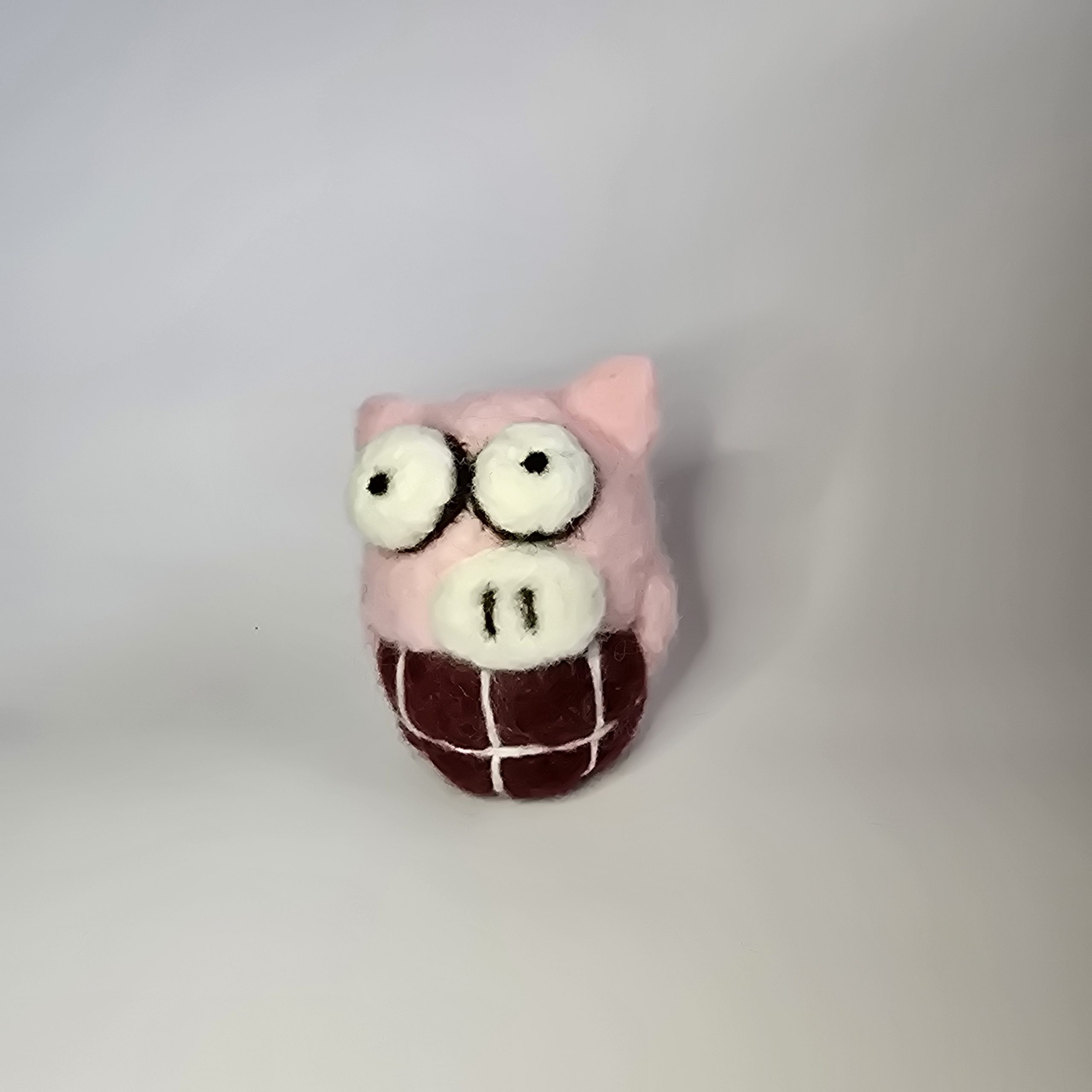 Hand Felted Piggy Wool Buddy - Crafter's Market UK