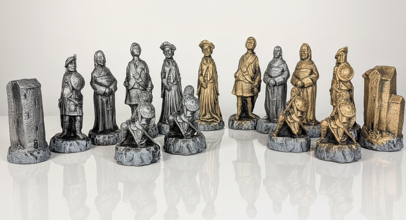 Custom Chess Set: Scottish Highlander, Jacobite; Wide Choice Of Colour ...